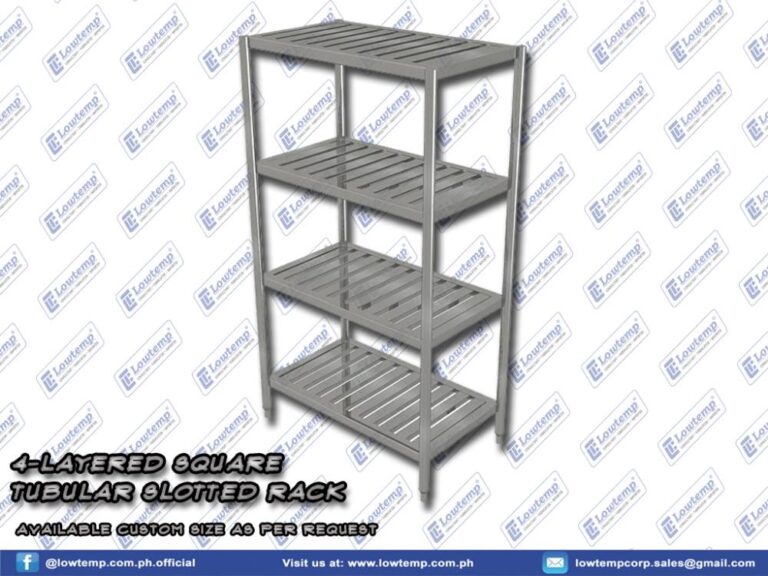 4-Layered Square Tubular Slotted Rack – Lowtemp Corporation