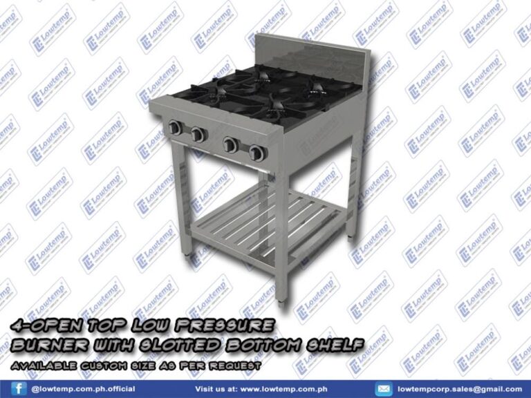 4-Open Top Low Pressure Burner with Slotted Bottom Shelf – Lowtemp ...